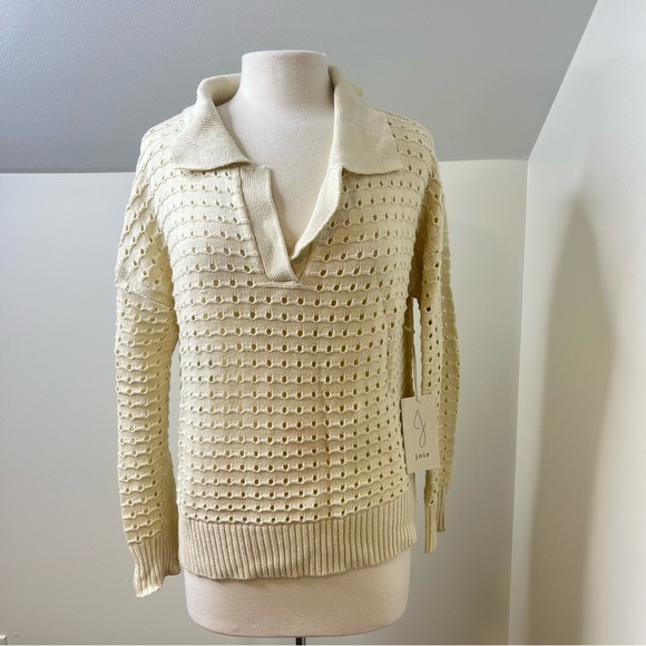 Joie | Sweaters | Joie Nwt Cream Eyelet Cottagecore Coastal Grandma ...